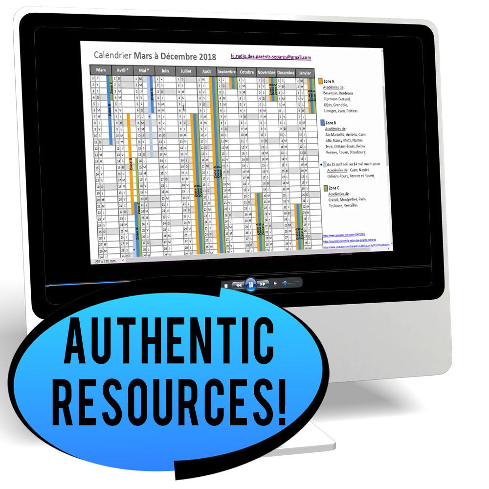 Les vacances scolaires Novice/High French IPA Pack - DIGITAL RESOURCE ...