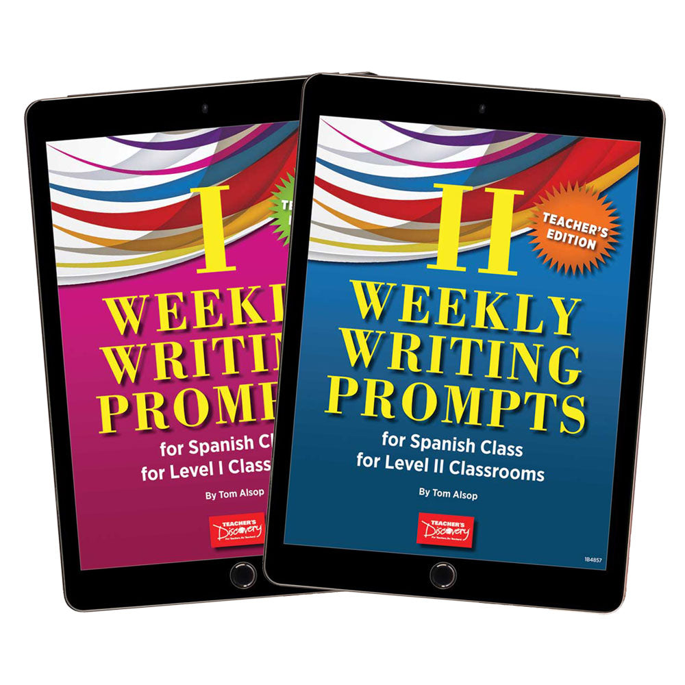 Weekly Writing Prompts for Spanish Level 1/2 Teachers' Edition Book Do ...
