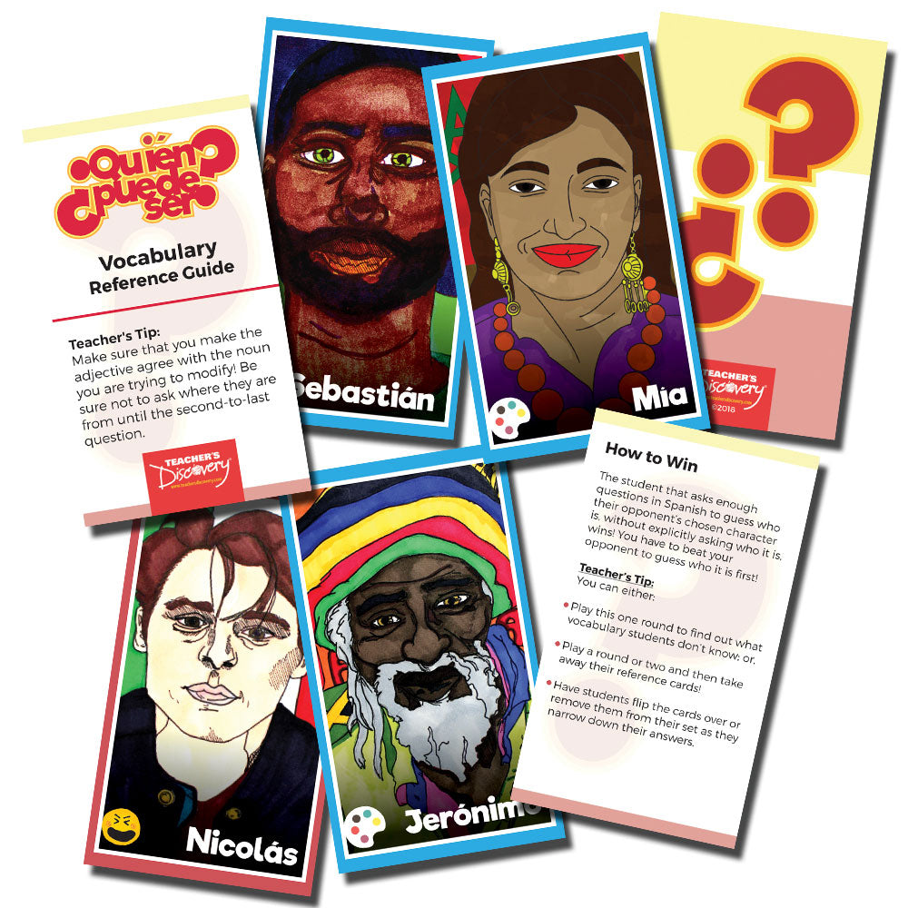 ¿Quién puede ser? Spanish Card Game – Teacher's Discovery