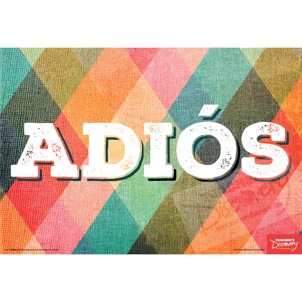 Goodbye - Spanish - Mini-Poster – Teacher's Discovery