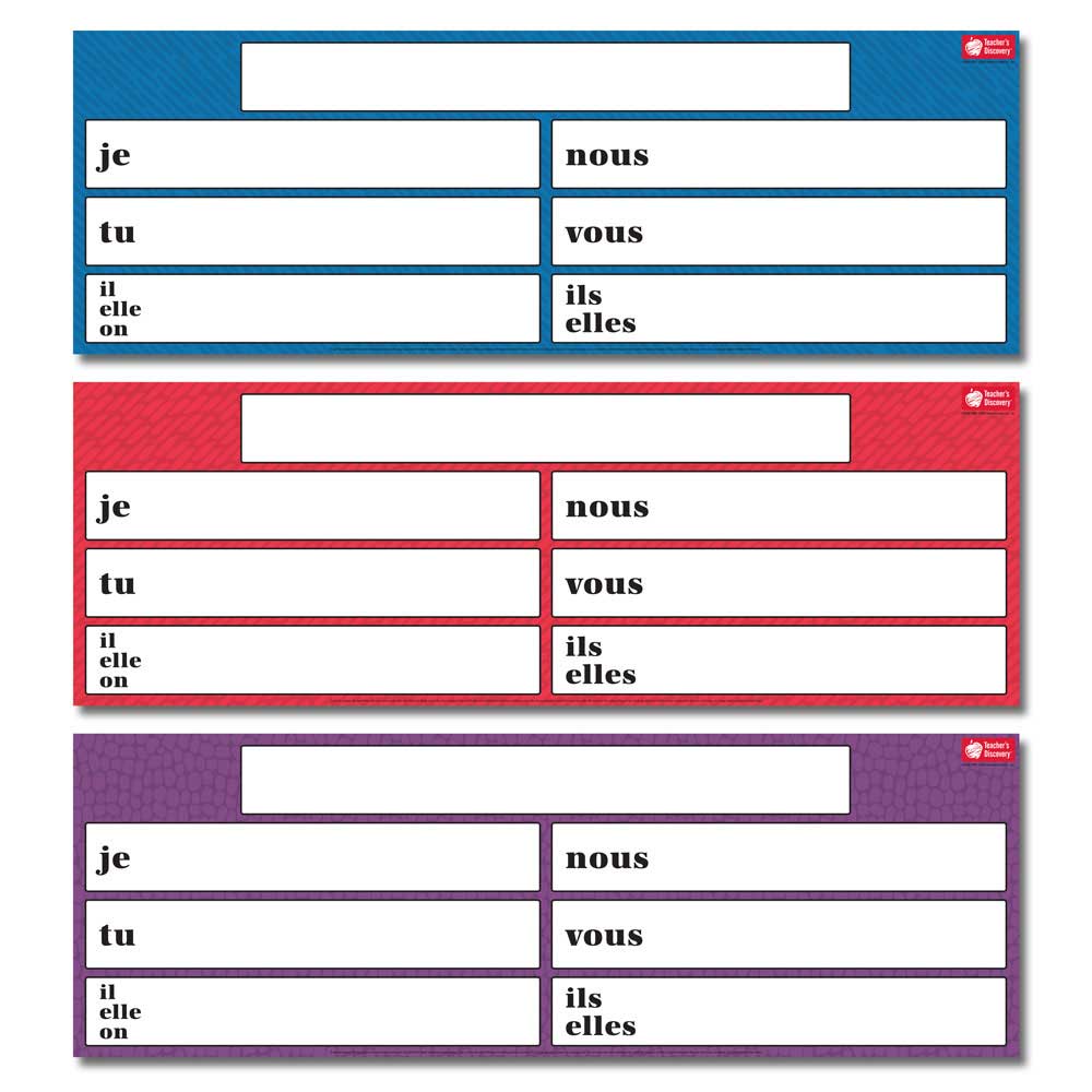 Verb Charts - French - Dry-Erase Posters and Markers - Set of 3 ...