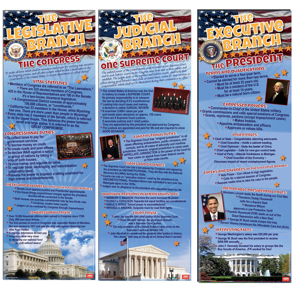 Branches of Government ~ Set of 3 Posters – Teacher's Discovery