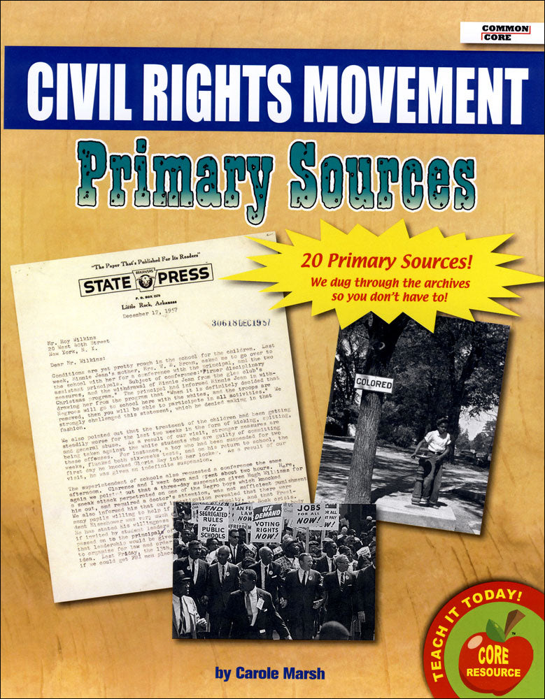 Civil Rights Movement Primary Sources Pack – Teacher's Discovery