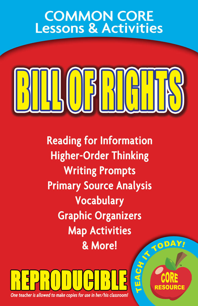 Common Core Lessons & Activities: Bill of Rights Book – Teacher's Discovery