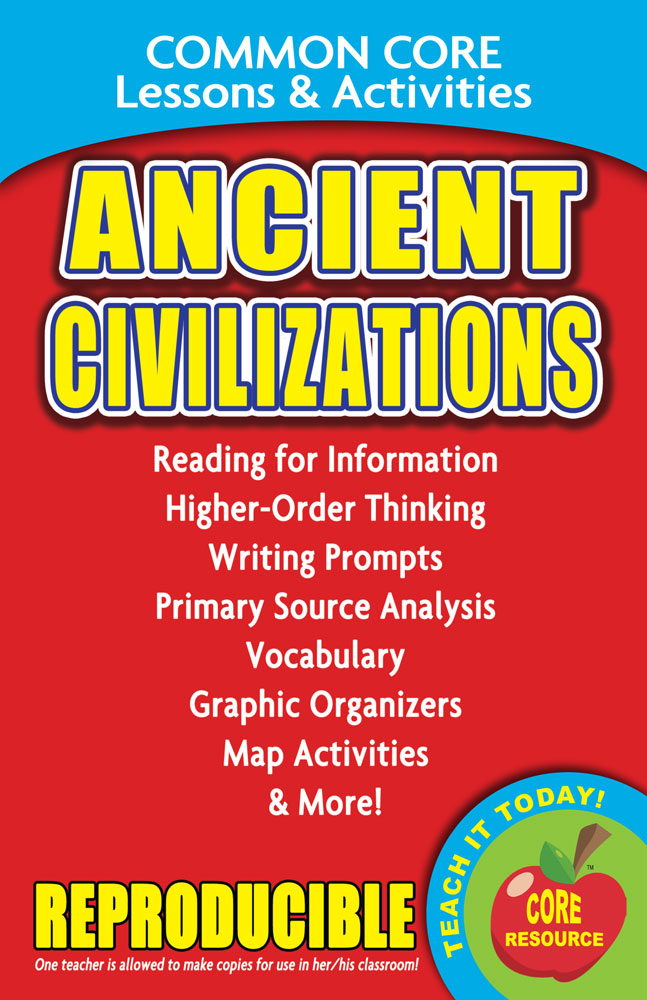 Common Core Lessons & Activities: Ancient Civilizations Book – Teacher ...