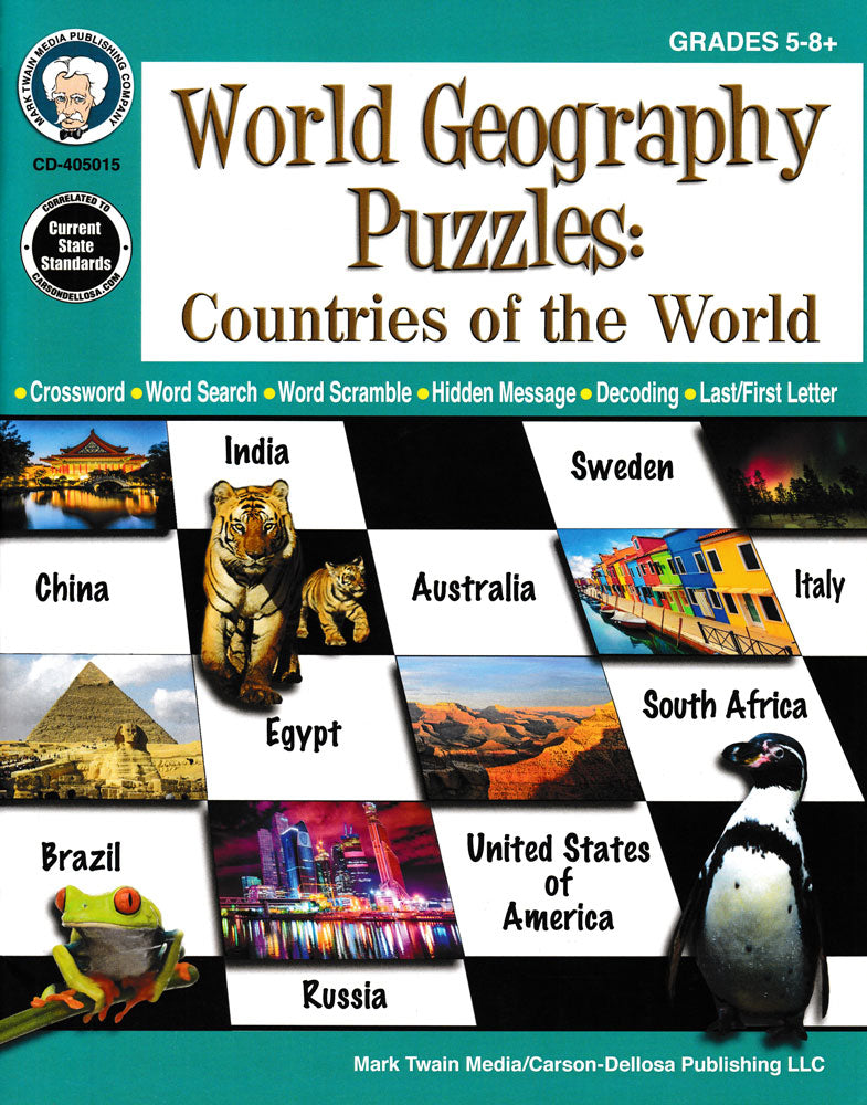 World Geography Puzzles Countries of the World Book – Teacher's Discovery