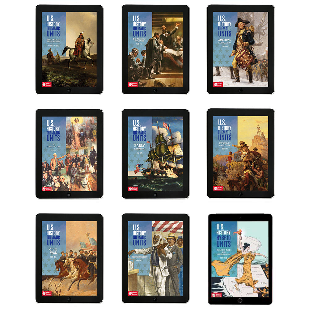 Complete U.S. History 1 Thematic Unit Curriculum Set of 9 Downloads ...