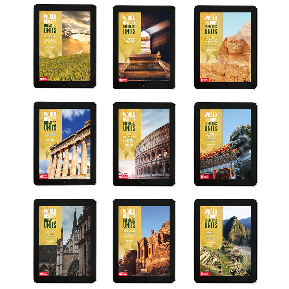 Complete World History 1 Thematic Unit Curriculum Set of 9 Downloads ...