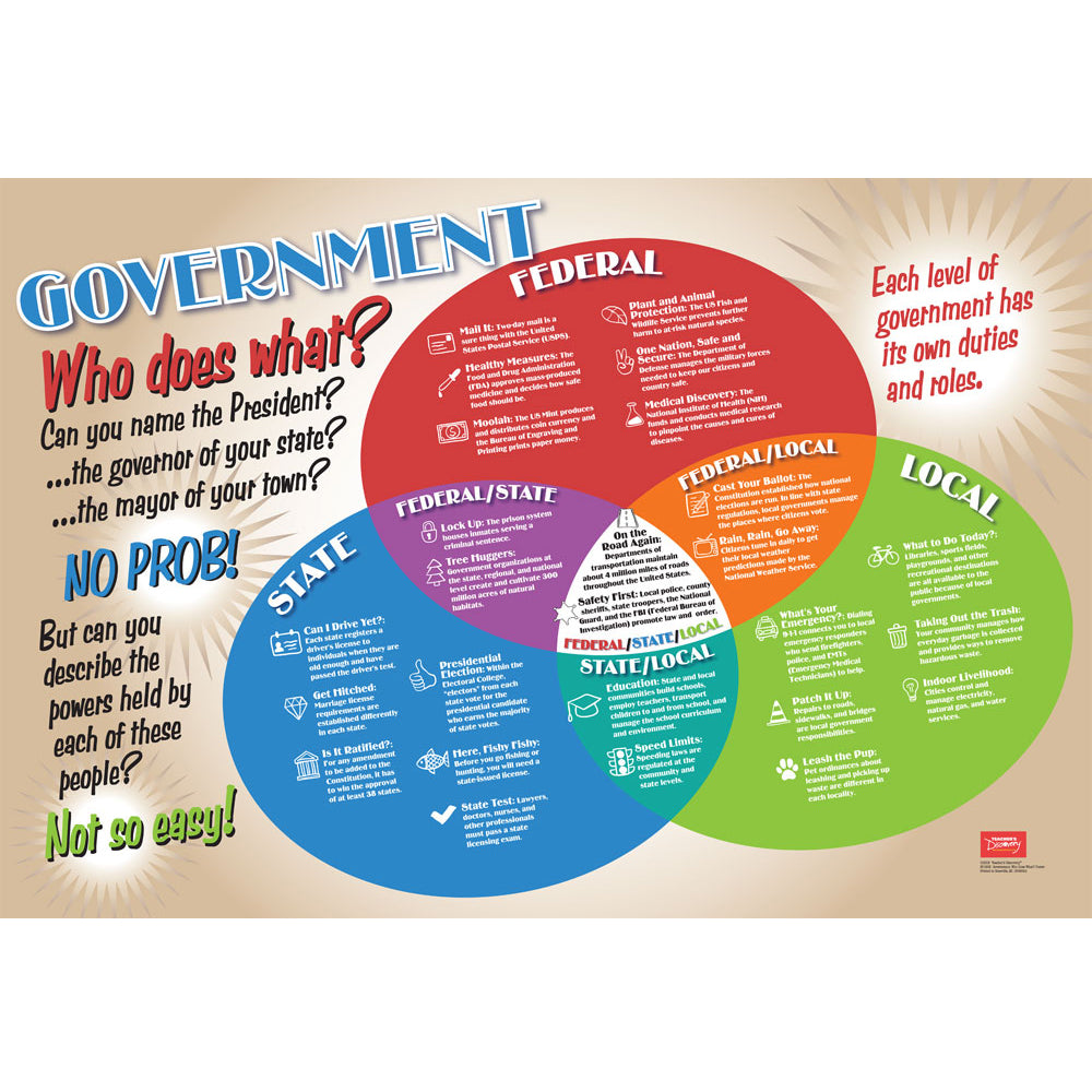 Government: Who Does What? Poster – Teacher's Discovery