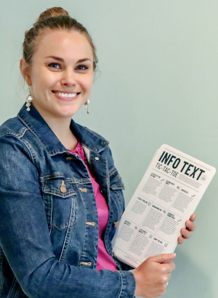 Info Text Tic-Tac-Toe: Differentiated Activities Cards Sets for MS and ...