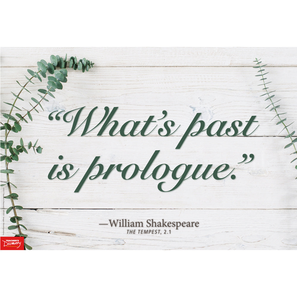 What's Past Is Prologue Mini-Poster – Teacher's Discovery