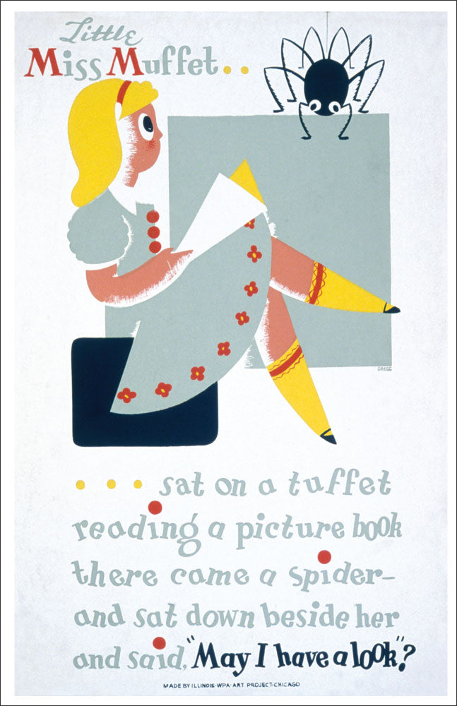 WPA Reading Poster: Little Miss Muffet – Teacher's Discovery