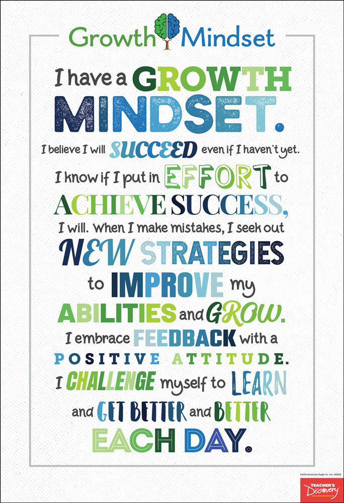 I Have a Growth Mindset Mini-Poster – Teacher's Discovery