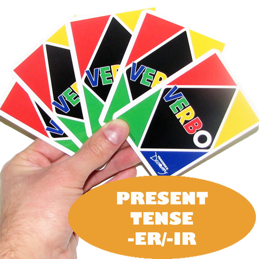 Verbo™ Spanish Card Game Present Tense -ER/-IR Verbs – Teacher's Discovery