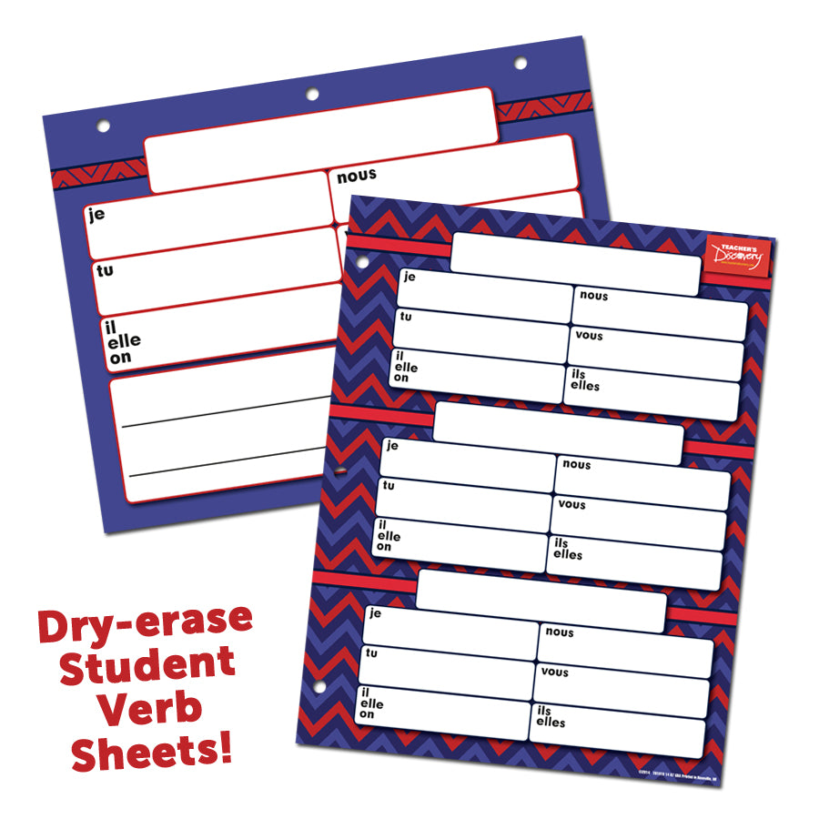Dry-Erase Verb Sheets French – Teacher's Discovery