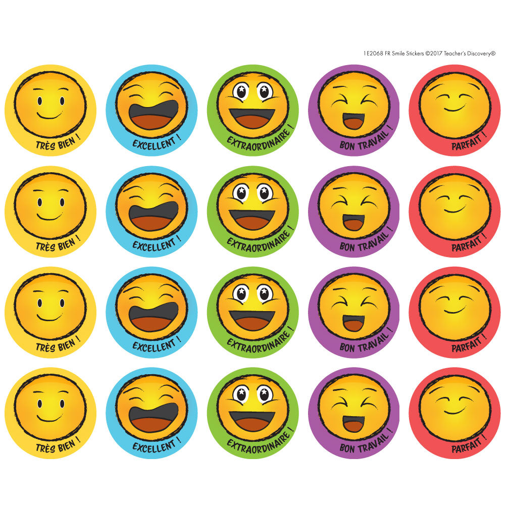 Smile French Stickers – Teacher's Discovery