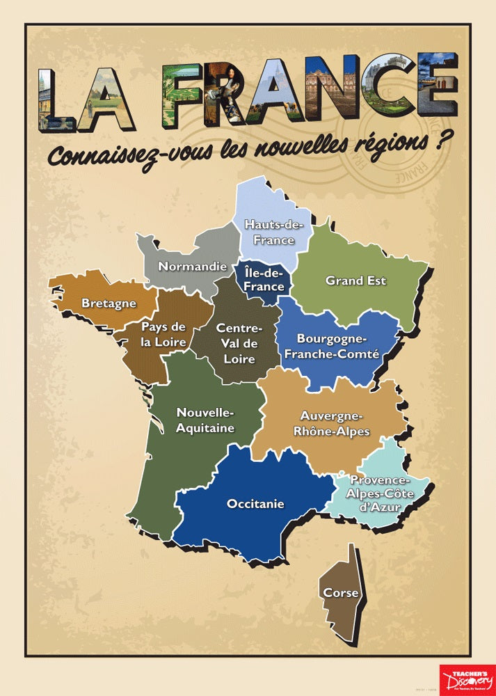 French Regions - French - Poster – Teacher's Discovery