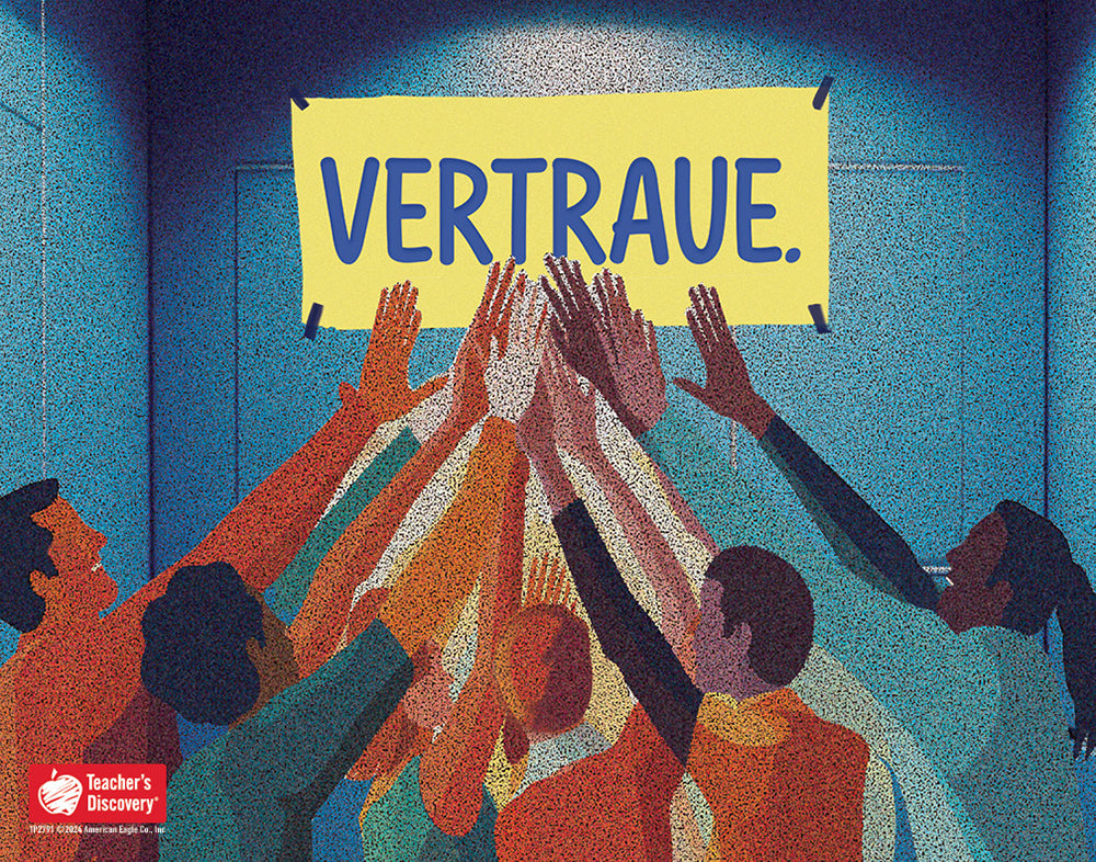 Trust (Vertraue) - German - Mini-Poster – Teacher's Discovery