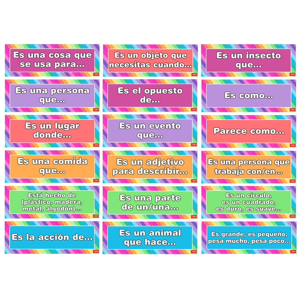 Circumlocution - Spanish - Signs - Set of 18 – Teacher's Discovery