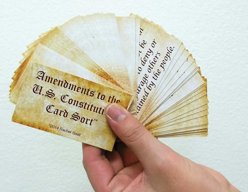 U.S. Constitutional Amendment Card Sort – Teacher's Discovery
