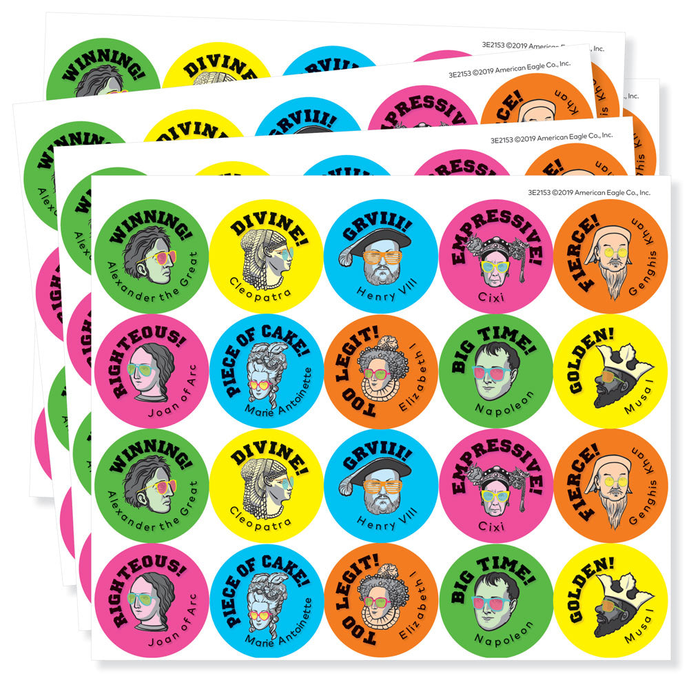 Notable and Notorious World History Stickers (100) – Teacher's Discovery