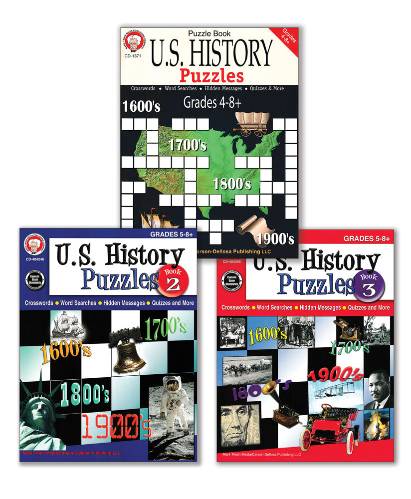 U.S. History Puzzles Books Set of 3 – Teacher's Discovery
