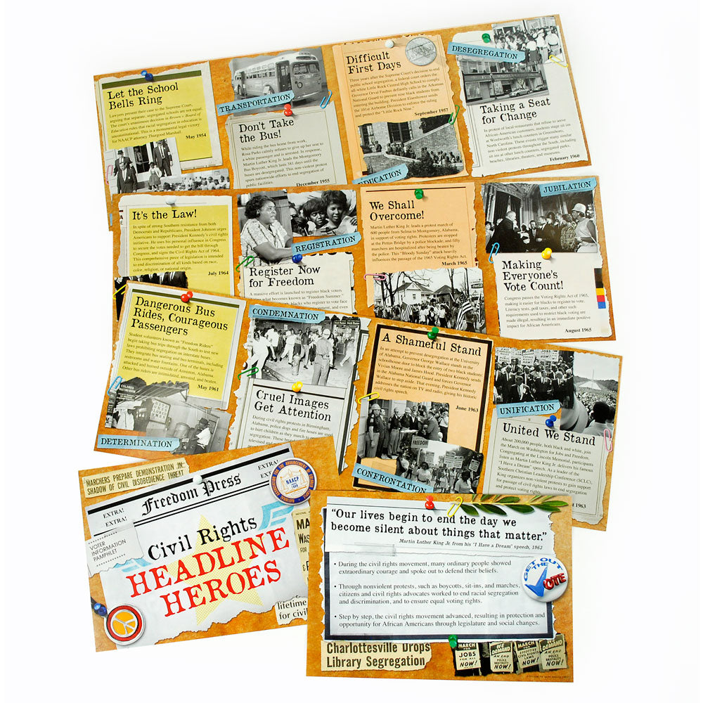 Civil Rights Headline Heroes Bulletin Board Set – Teacher's Discovery
