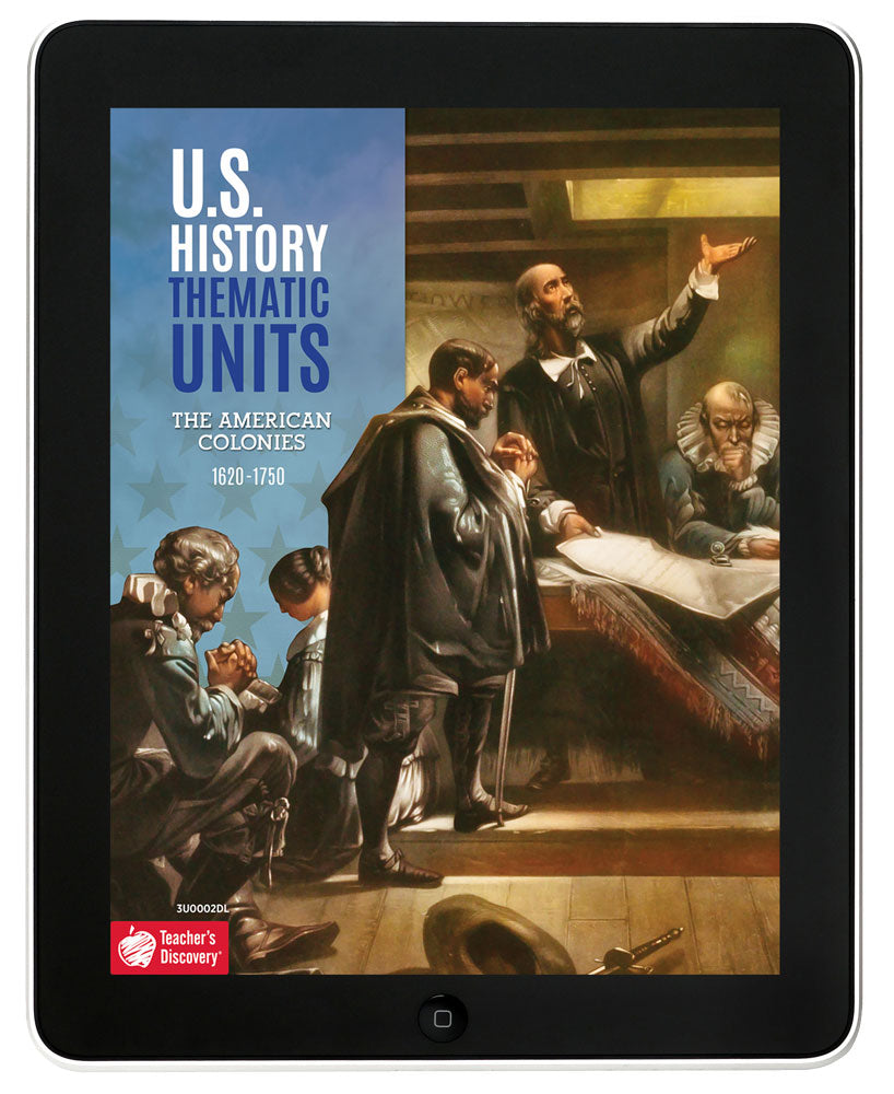 U.S. History Thematic Unit: The American Colonies Download – Teacher's ...