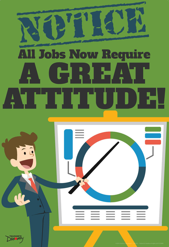 Official Notice Job Skills Mini-Poster: Great Attitude – Teacher's ...