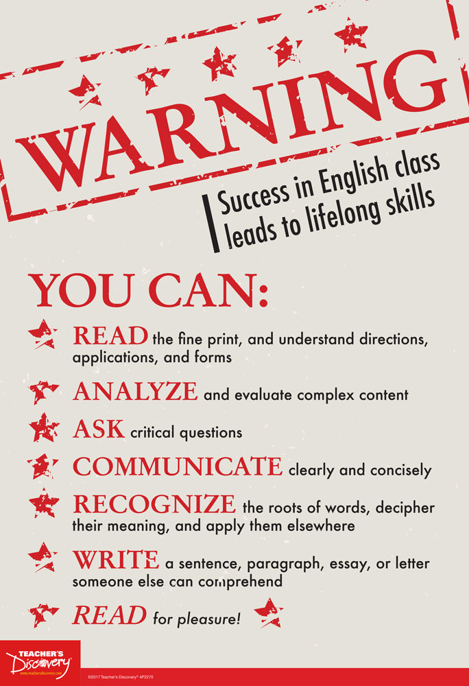 Warning! Mini-Poster – Teacher's Discovery