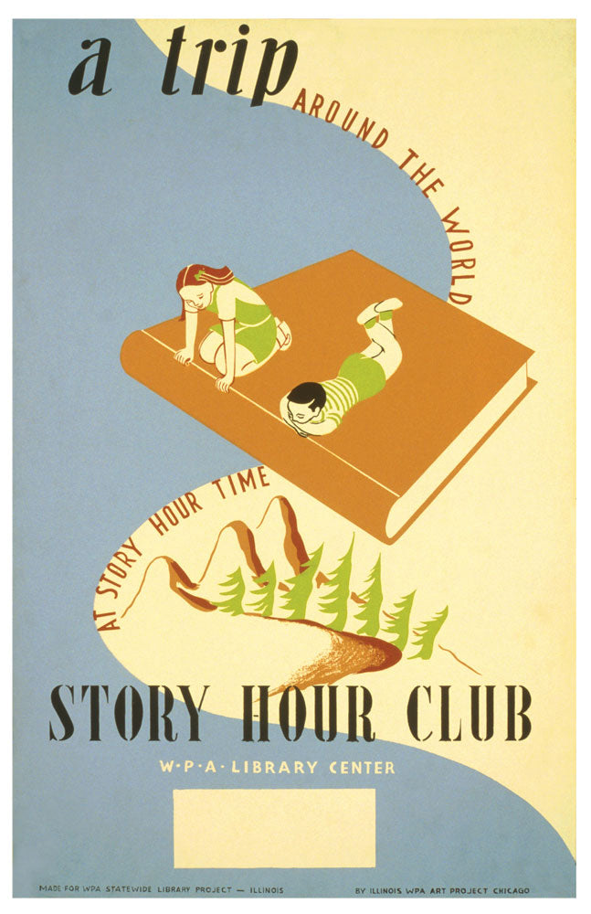 WPA Reading Poster: Story Time A Trip Around the World – Teacher's ...