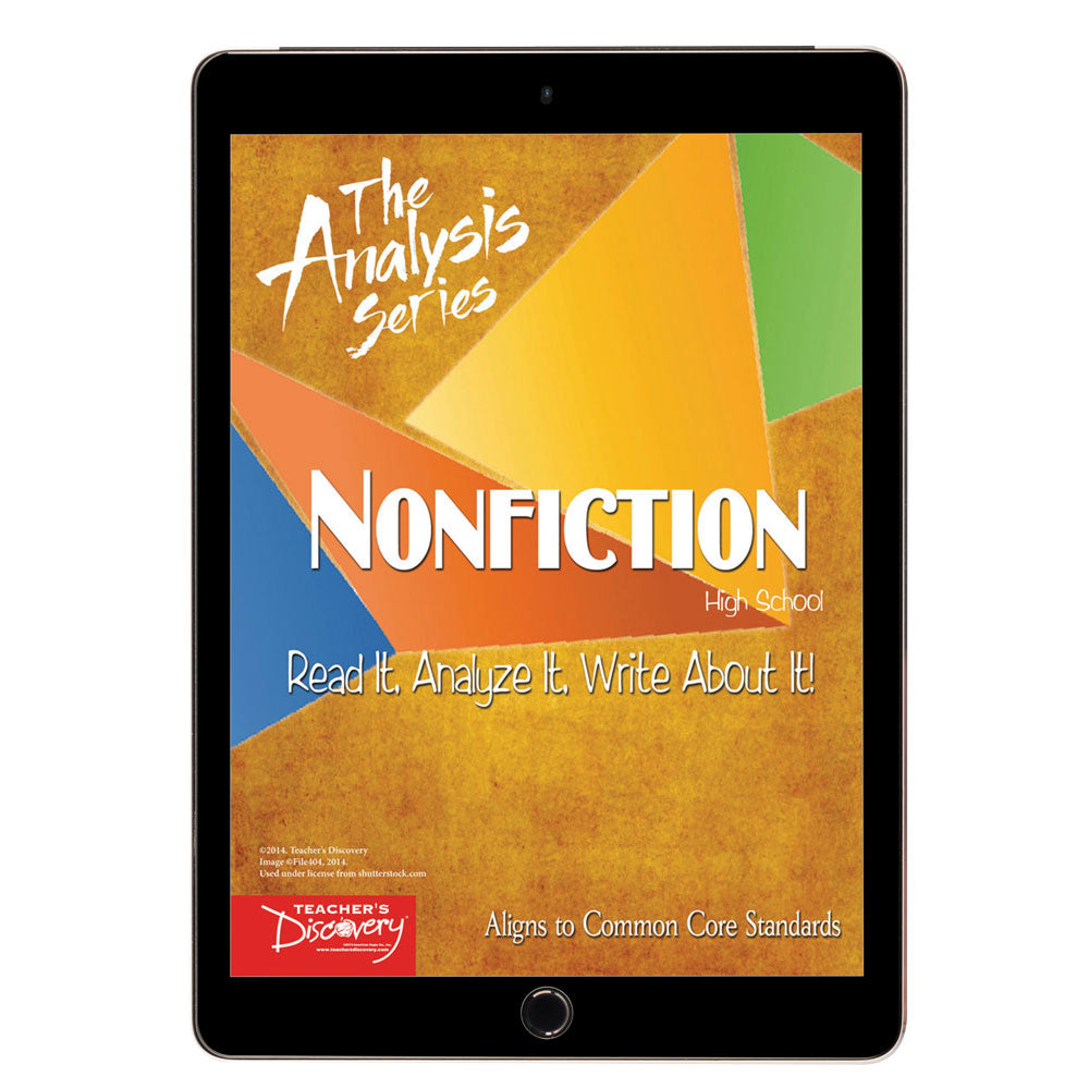 The Analysis Series: Nonfiction High School Book – Teacher's Discovery