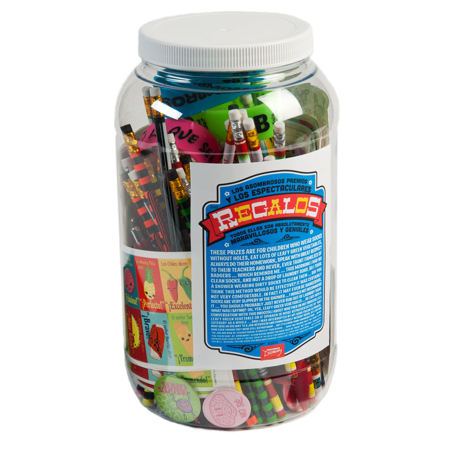 Prize Jar Incentive Spanish Assortment 100+ Pieces – Teacher's Discovery
