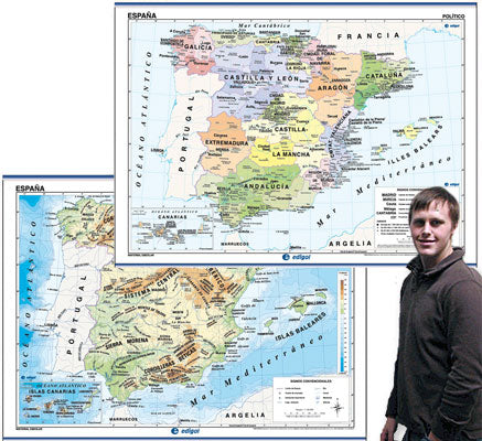 Spain Map - Spanish - Double-Sided Posters – Teacher's Discovery